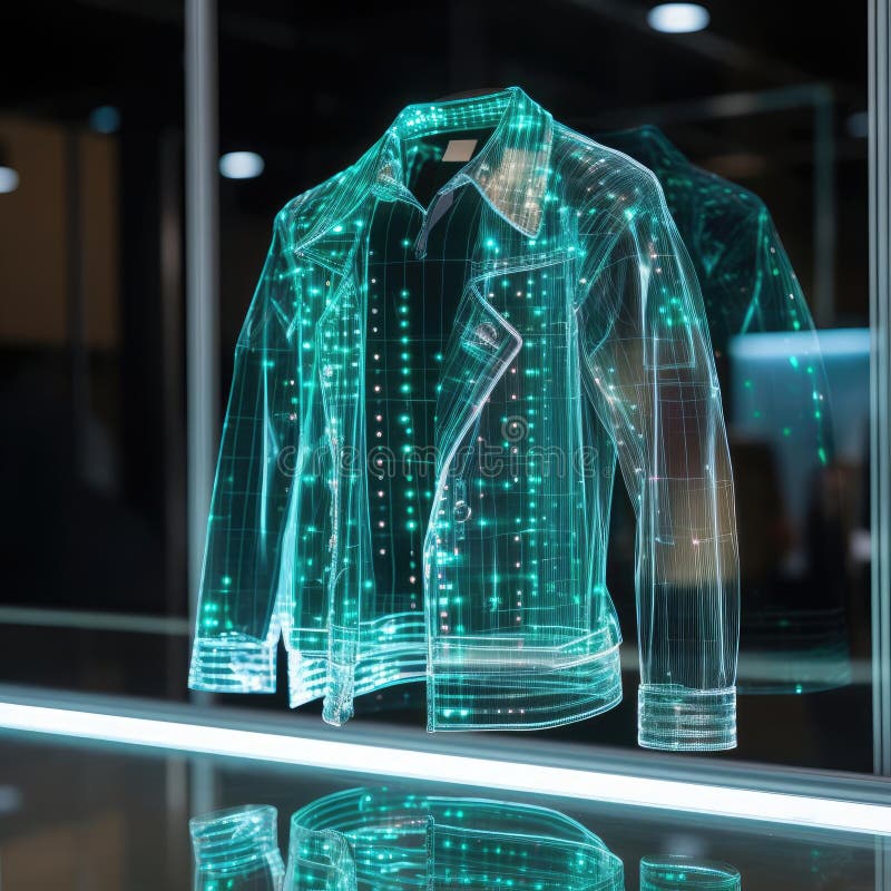 Hologram of smart clothes stock illustration. Illustration of ...