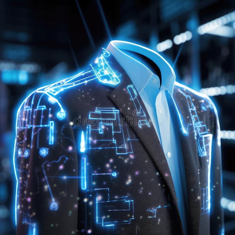 Hologram of smart clothes stock illustration. Illustration of style ...