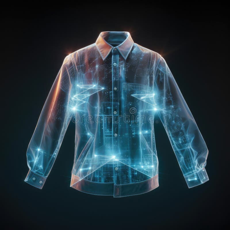 Hologram of smart clothes stock illustration. Illustration of network ...