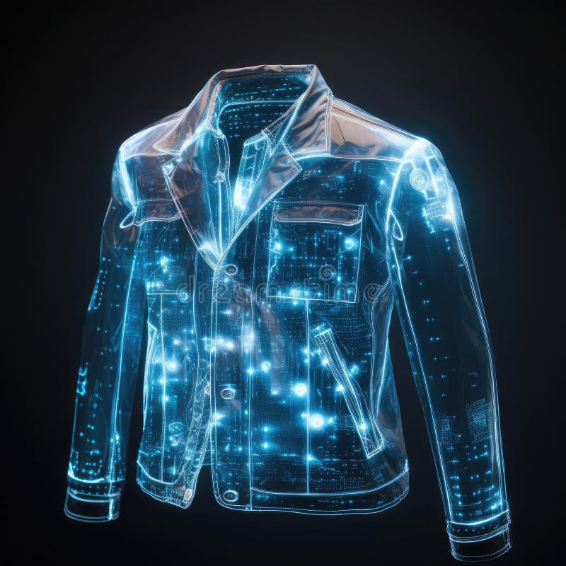 Hologram of smart clothes stock illustration. Illustration of software ...