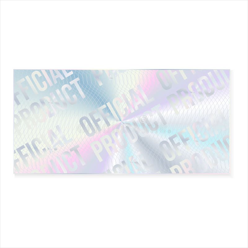 Hologram Sticker or Label with Holographic Texture Official Product ...