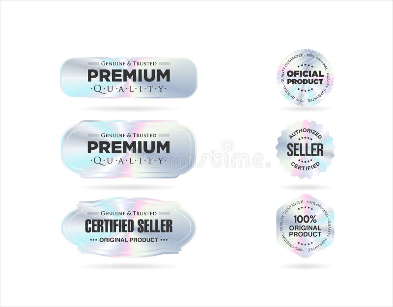 Hologram Sticker or Label with Holographic Texture Premium Quality ...