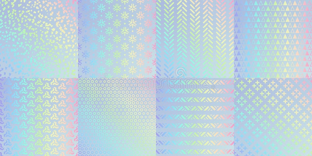 Hologram Texture Patterns Glitter Foil and Rainbow Stock Vector ...