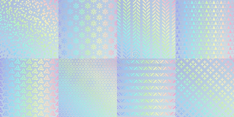 Hologram Texture Patterns Glitter Foil and Rainbow Stock Illustration ...