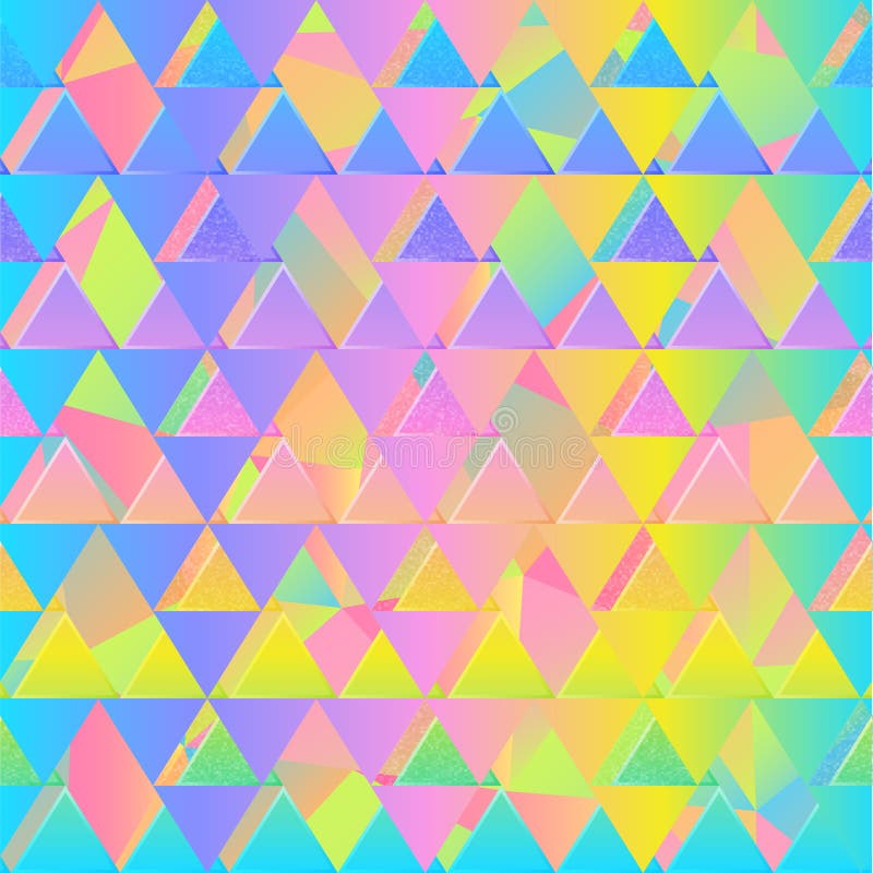 Hologram Triangle Seamless Pattern Stock Vector - Illustration of ...