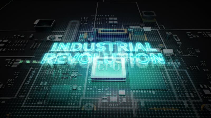 Hologram Typo TECHNOLOGY on CPU Chip Circuit, Grow Artificial ...