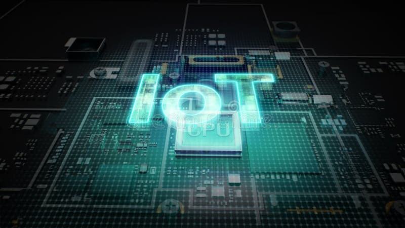 Hologram Typo TECHNOLOGY on CPU Chip Circuit, Grow Artificial ...