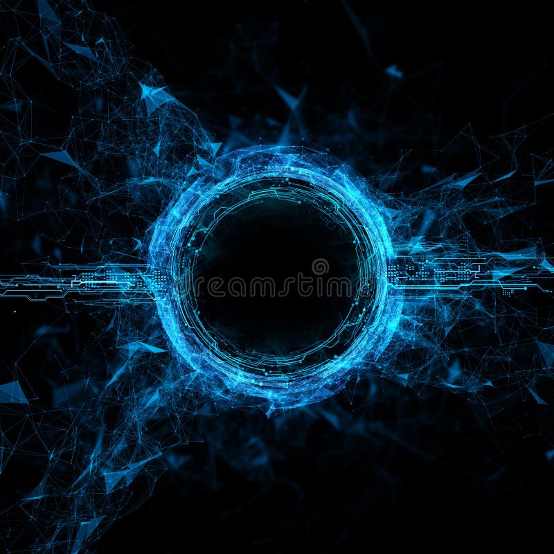 Holograma Del Círculo Del Poder Stock de ilustración - Ilustración de ...