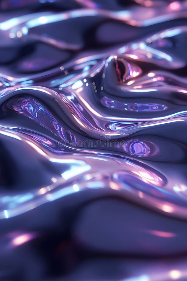 Holographic Abstract 3D Shapes with Dynamic Colors and Textures Stock ...