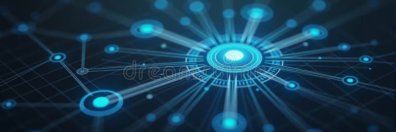 Holographic AI Interface Displaying Neural Networks and Data Streams, Technology Stock ...