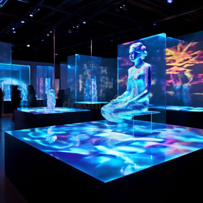 Holographic Art Installations Creative Installtions that Use Ho Stock Image - Image of ...