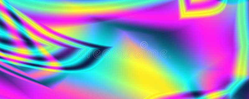 Holographic Art Widescreen Abstract Header Stock Illustration ...