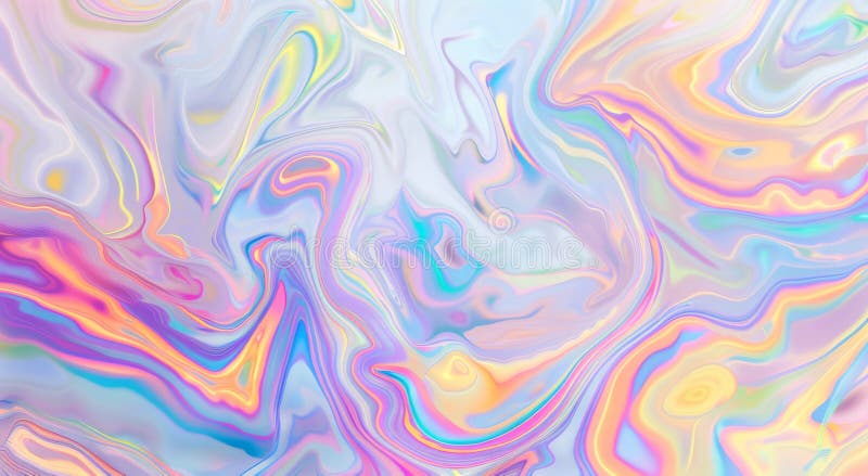 Holographic Background with Iridescent Hologram Effect and Pastel ...