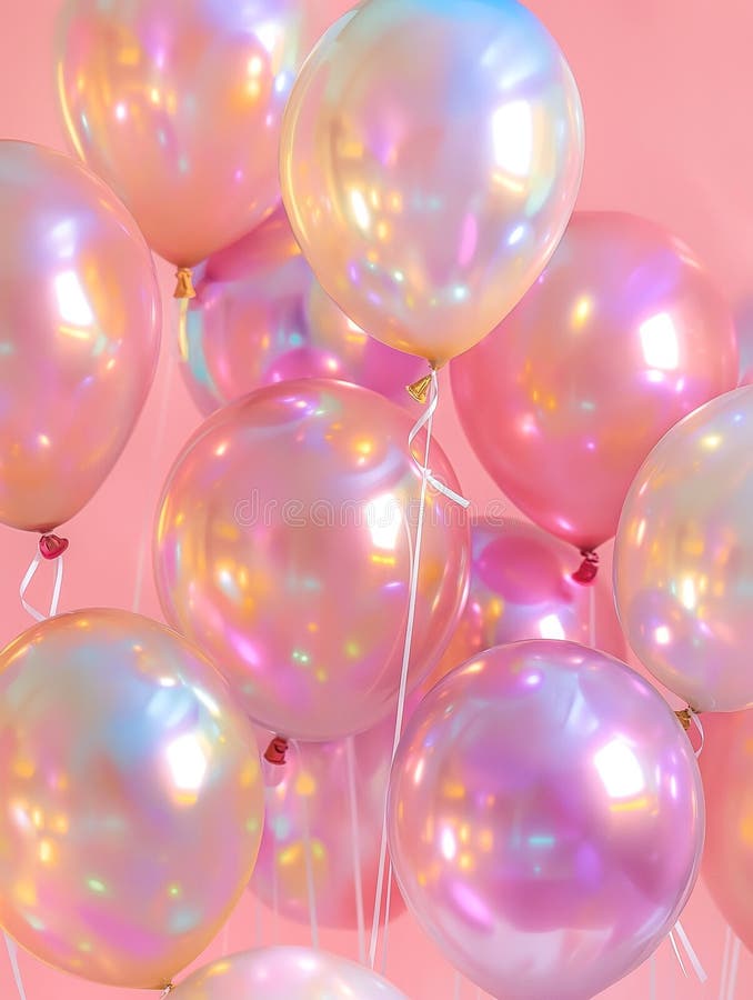 Holographic Balloons - Party Concept Stock Illustration - Illustration ...