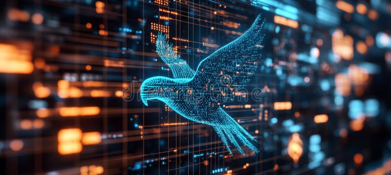 Holographic Blue Bird in Cyberspace an Abstract Representation of ...