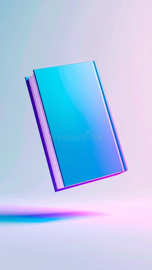 Holographic Blue Book 3D Render Stock Illustration - Illustration of ...