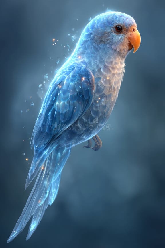 Holographic Blue Parrot, a Vision of Modern Technology in Digital Space ...
