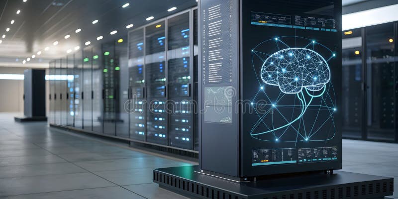 DigitalBrain a Holographic Neural Network Visualized on a High-tech ...