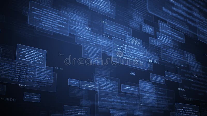 Holographic Code Interface stock video. Video of futuristic - 380853043