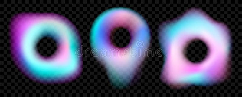 Holographic Color Distorted Gradient Ring Isolated on Transparent ... Holographic Color Distorted Gradient Ring Isolated on Transparent ...