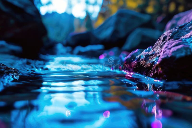 Holographic Colorful Gradient Abstract Landscape Background. Wavy ...