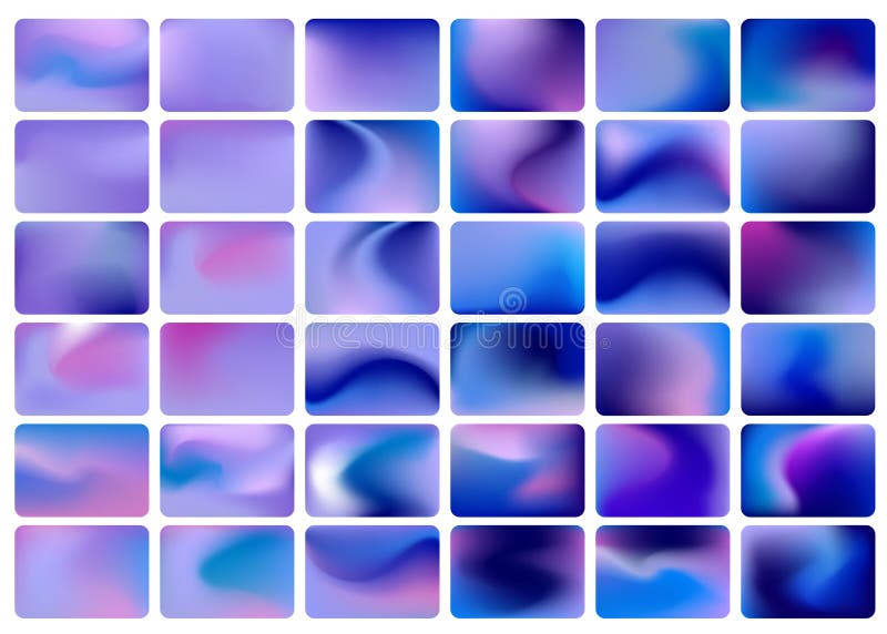 Holographic Colorful Gradient Background. Set of Blue Textures Stock ...