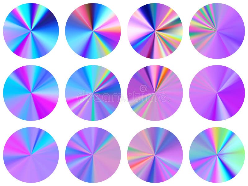 Circle Radial Metallic Gradient Web Elements Vector Set Stock Vector ...