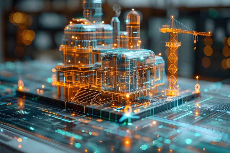 Holographic Construction Crane Simulation, Future Technology ...