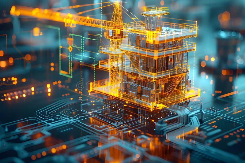 Holographic Construction Crane Simulation, Future Technology ...