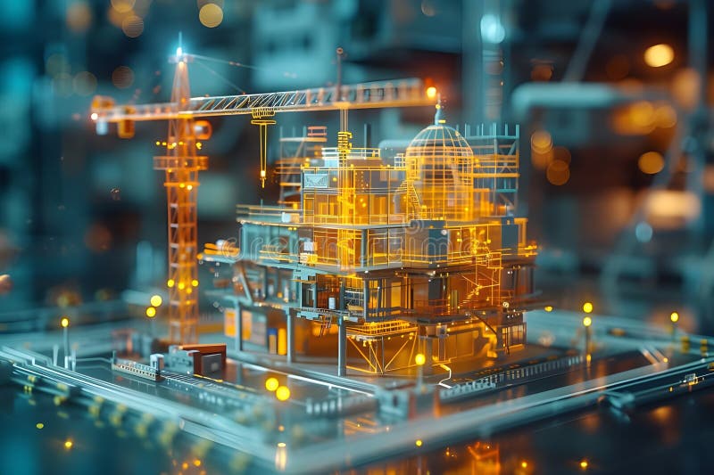 Holographic Construction Crane Simulation, Future Technology ...