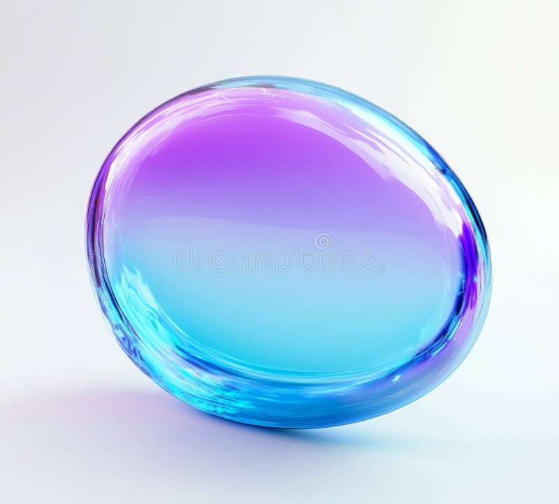 A Holographic 3D Glass Speech Bubble for Messages or Comments, Rendered ...