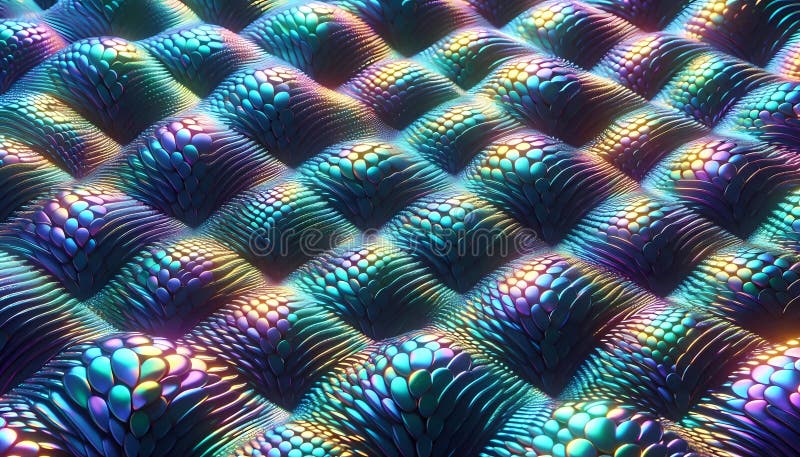 A Holographic 3D Texture Resembling Iridescent Scales Stock ...