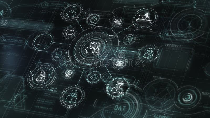 3D Visualization of Animated Infographic Communication Data. Stock ...