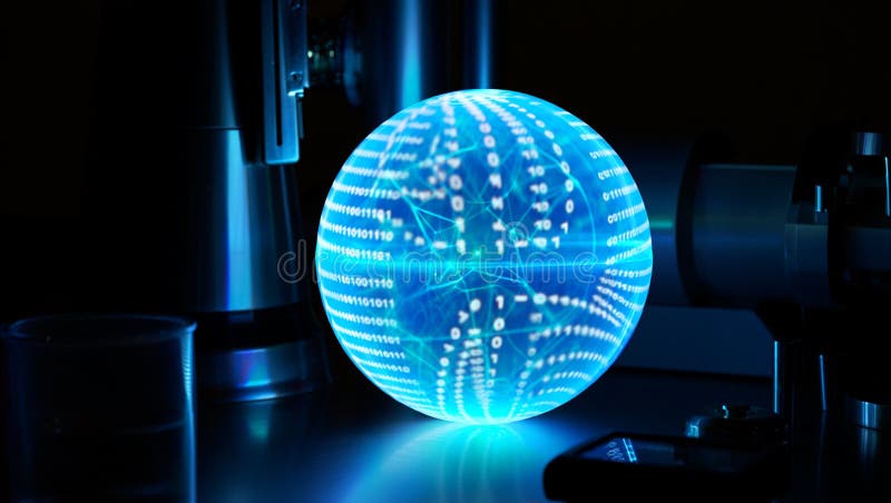 Holographic Digital Globe Display Shows Data Network Visualization ...