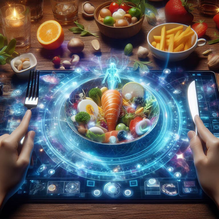 Holographic Dining Experience Projection Mapped Plate with Chan Stock ...