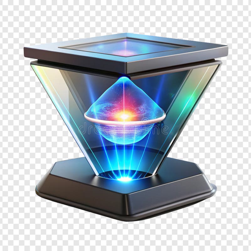 Holographic Display Device Transparent Background Stock Illustration ...