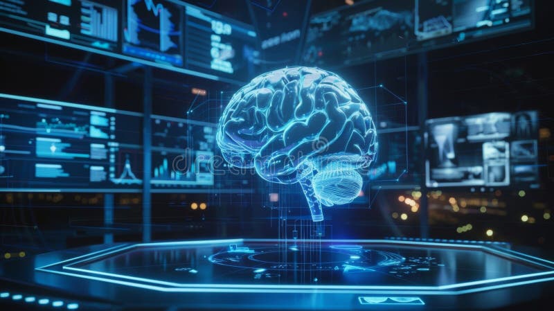 A Holographic Display Showing a Dogs Brain Activity while Being ...