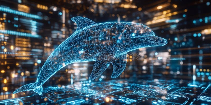 Holographic Dolphin in Digital Space Embracing the Power of Modern Tech ...