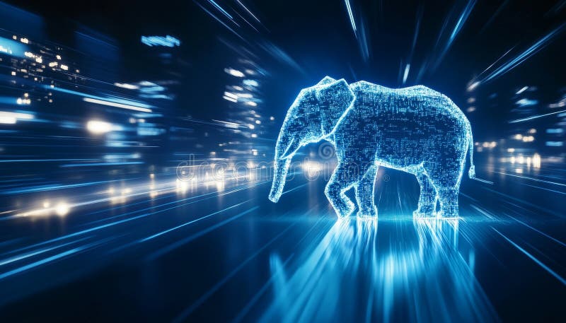 Holographic Elephant in Digital Space a Blending of Nature and ...