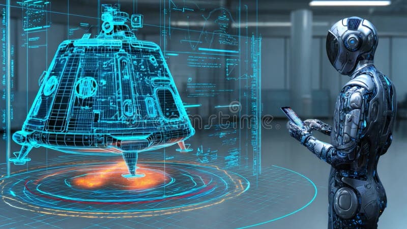 Holographic Engineering Simulation of a Futuristic Spacecraft with a ...