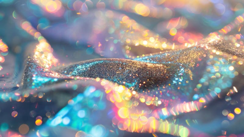Holographic Fabric Texture with Vibrant, Shimmering Colors. Stock ...