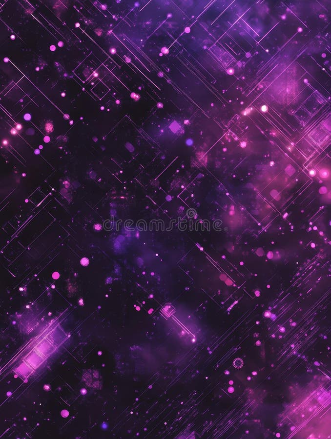 Holographic Festive Tech Pattern Deep Purple Deep Purple Festive Tech ...