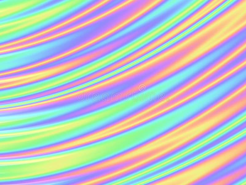 Holographic Foil Background Abstract Rainbow Wave Pattern Stock ...