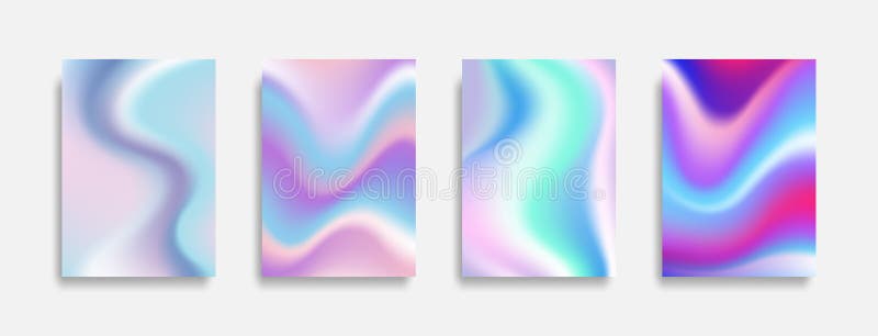 Holographic Cool Banner Horizontal Fluid Gradient Unicorn Backgrounds ...