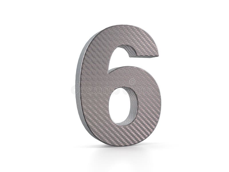 Holographic Foil Number Six Stock Illustration - Illustration of glossy ...