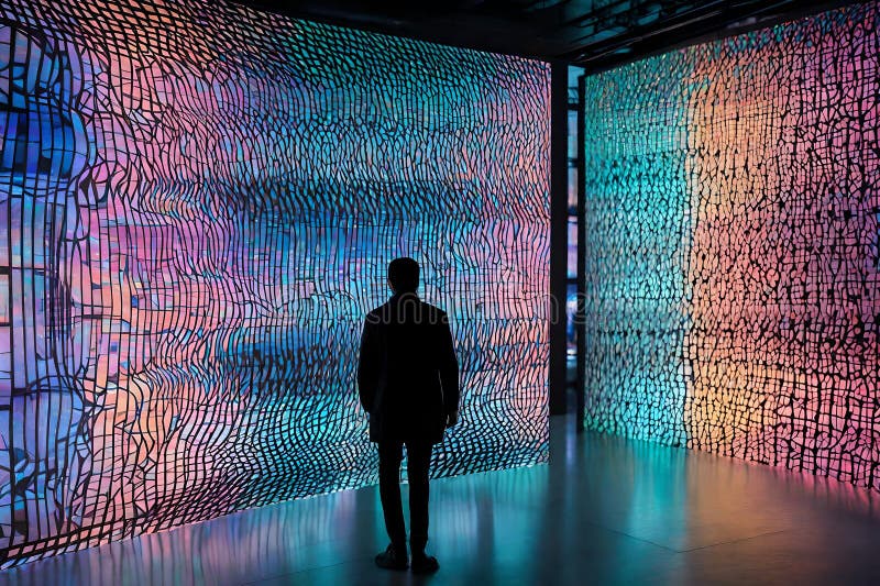 "a Holographic Frame Displaying Ever-changing Abstract Patterns ...