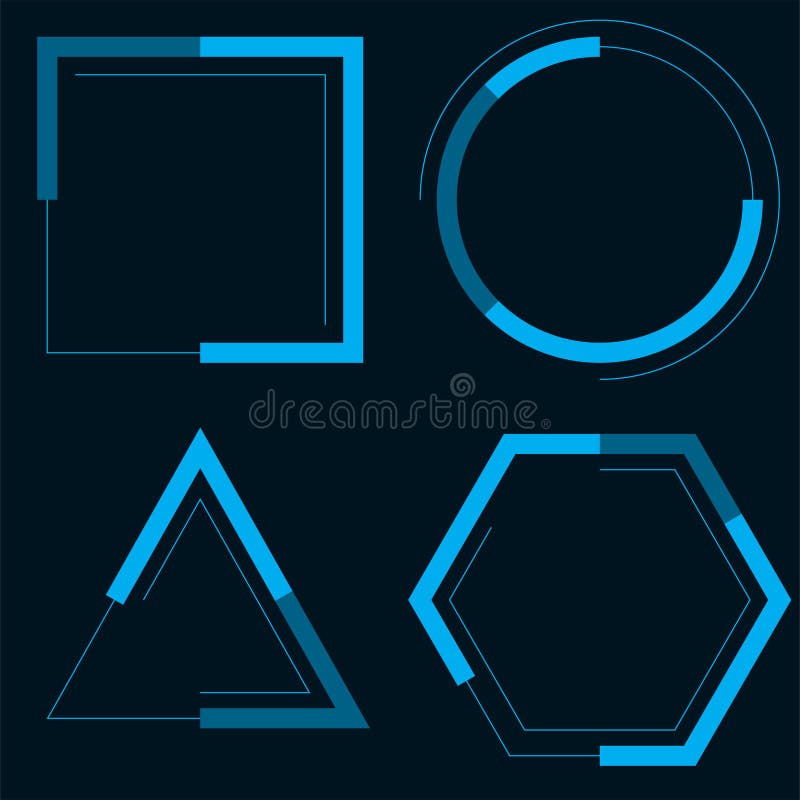 Holographic Frames GUI, UI. Science Fiction Elements for the Interface ...