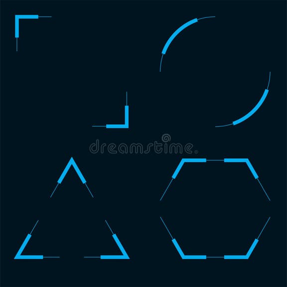 Holographic Frames. Science Fiction Elements for the Interface. Stock ...