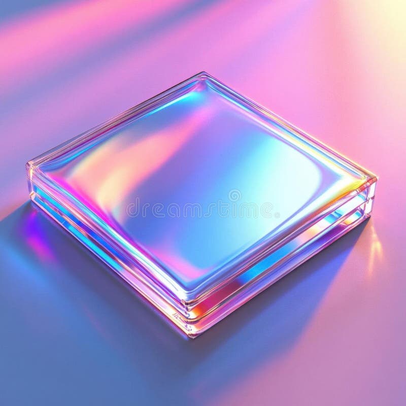 Holographic Glass Cone, Cylinder, Sphere or Ball 3d Render Icons Set ...