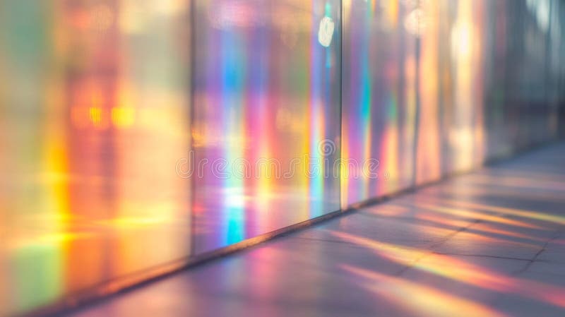 Holographic Glass Panels Reflecting Light Stock Illustration ...